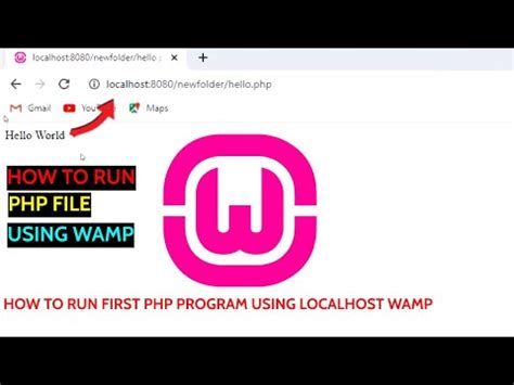 How To Run PHP File Using Localhost WAMP YouTube