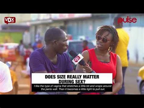Does Size Really Matter During Sex Vox Pop YouTube