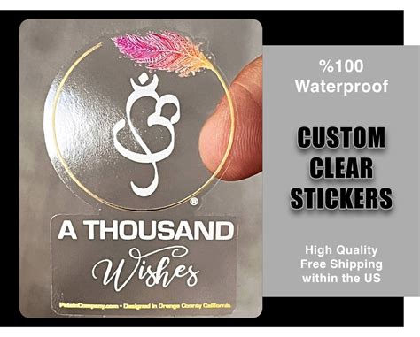 Custom Clear Stickers Full Color And White Ink Printing Bulk Stickers