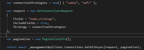 Management API Connections GetAllAsync With Multiple Strategies Issue Auth Auth