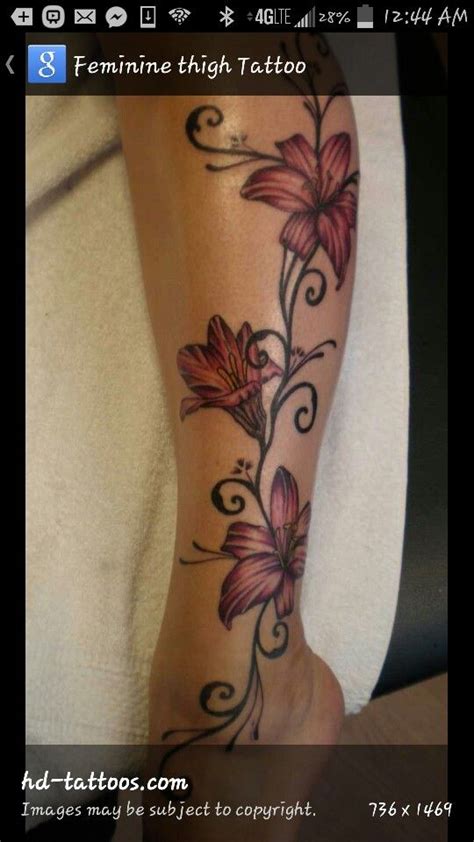 Innovations In Flower Vine Leg Tattoos To Impress Everyone
