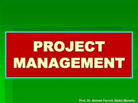 PPT PROJECT MANAGEMENT PowerPoint Presentation Free Download ID