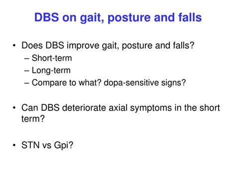 ppt surgical management dbs and effects on gait posture and falls