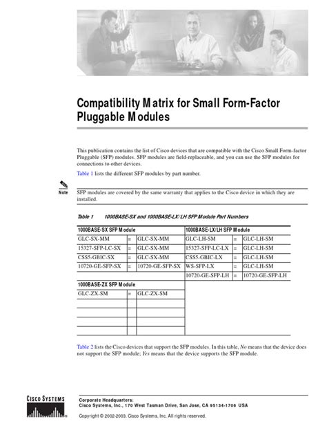Cisco Glcgbicscompatibility Ds Pdf Physical Layer Protocols