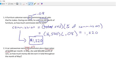 Calculating Commission YouTube