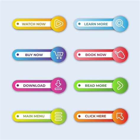 Free Vector Gradient Call To Action Button Collection