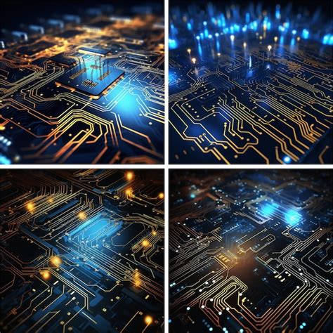 Premium Vector Motherboard Technology Digital Processor Hardware Circuit Board Computer Blue