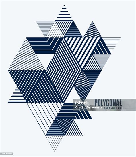 라인 디자인 3d 큐브와 삼각형 추상 배경 다각형 낮은 폴리 등각 투영 스타일 템플릿 스트라이프 그래픽 요소가 격리되었습니다