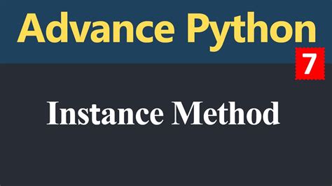 Instance Method In Python Hindi YouTube