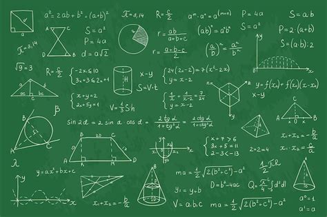 수학 칠판 배경 무료 벡터