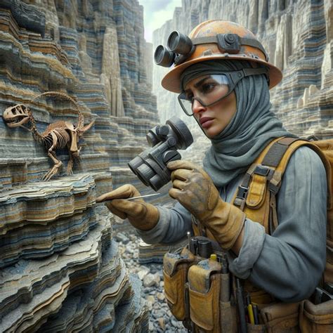 Geophysicist Studying Jurassic Layers Ai Art Generator Easy Peasyai