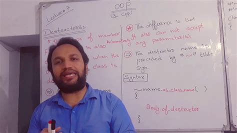 Object Oriented Programming Lecture 7 Destructor Oop Cpp