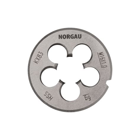 Плашка круглая MF16x1 мм, диаметром 45 мм NORGAU Industrial метрическая ...