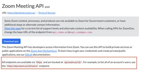 Zoom Government Oauth Endpoint And Api Endpoint Zoom For Government