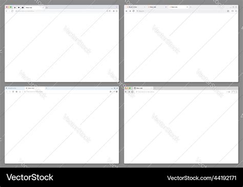 Web Browser Window Interface Mockups Royalty Free Vector