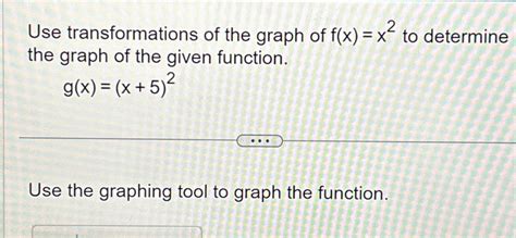 Solved Use Transformations Of The Graph Of F X X To Chegg