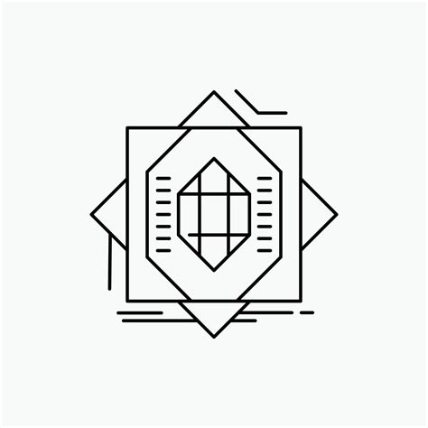 Abstract Core Fabrication Formation Forming Line Icon Vector Isolated Illustration 13028987