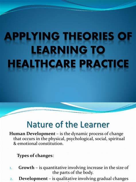 Applying Theories Of Learning To Healthcare Practice Pdf Classical Conditioning Motivation
