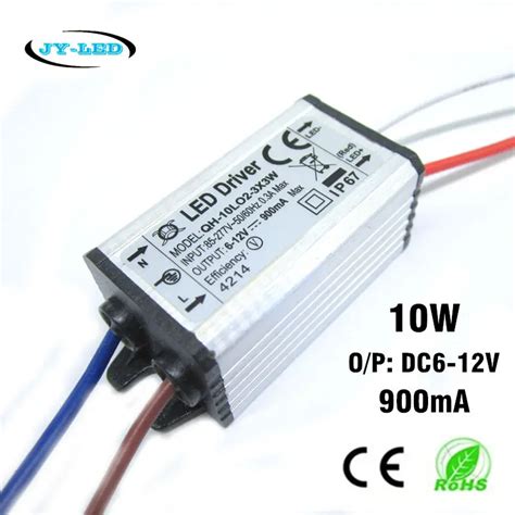 High Quality LED Driver DC6 12v 10w 900mA 2 3x3 LED Power Supply Waterproof IP67 FloodLight