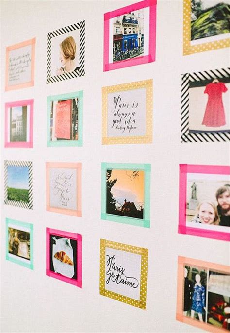 Hanging Up Pictures With Washi Tape So Much Cuter Washi Tape Wall