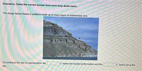 solved directions select the correct answer from each drop down menu