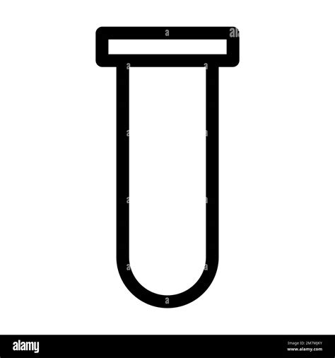 Lab Flask Icon Line Isolated On White Background Black Flat Thin Icon On Modern Outline Style