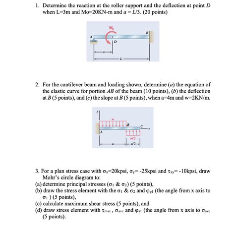 Solved 1 Determine The Reaction At The Roller Support And