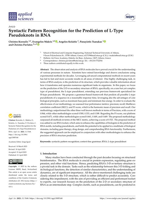 pdf syntactic pattern recognition for the prediction of l type