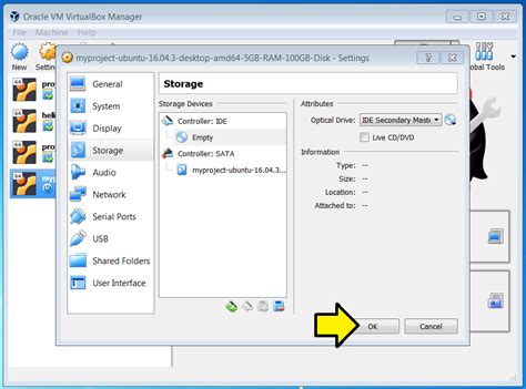 how to remove iso file after install ubuntu on virtualbox vseod