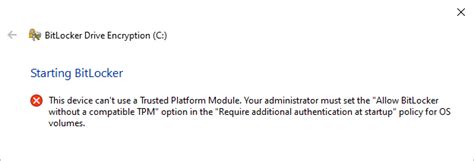 How To Enable Bitlocker Encryption Without Tpm In Windows 10
