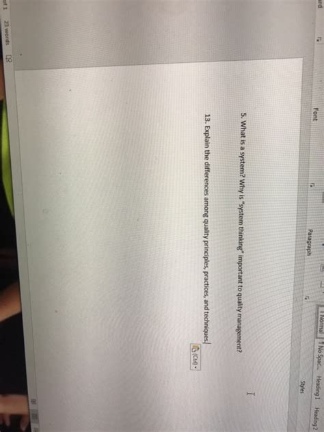 Solved Normal No Heading1 Heading 2 Rd Font Paragraph Styles