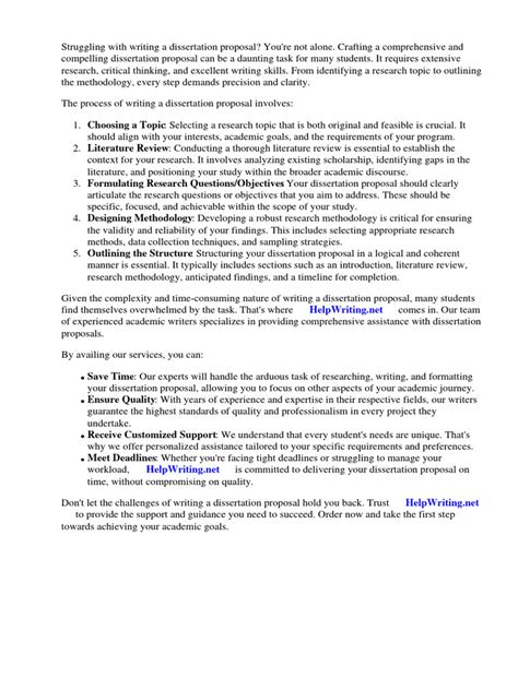 Writing Dissertation Proposal Pdf Thesis Methodology