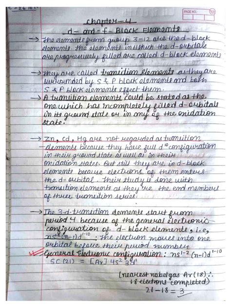 d andf block elements notes pdf