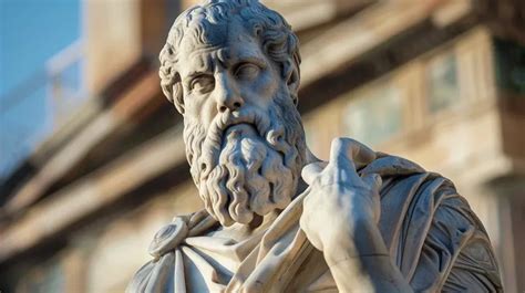 Marble Portrait Of Greek Philosopher Plato In Uffizi Gallery Italy