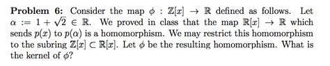 solved consider the map phi z[x] rightarrow r defined as