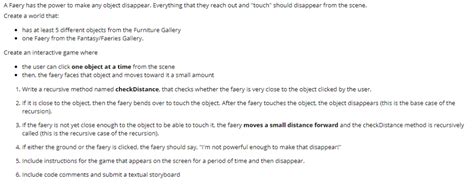 a faery has the power to make any object disappear