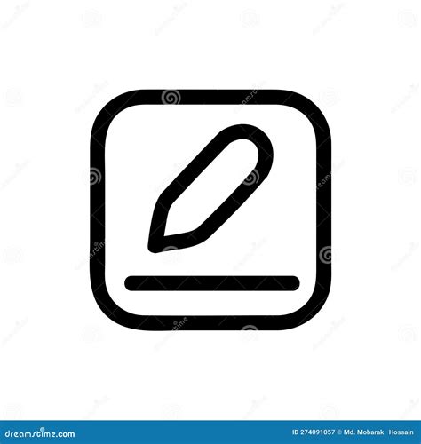 Pages Or Edit Vector Icon Outline Style Isolated On White Background Stock Vector