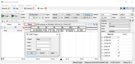 waveforms not showing any waveforms test and measurement digilent