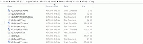 Sql Server Drive Space Full Due To Mdmp Files Sql Authority With Pinal Dave