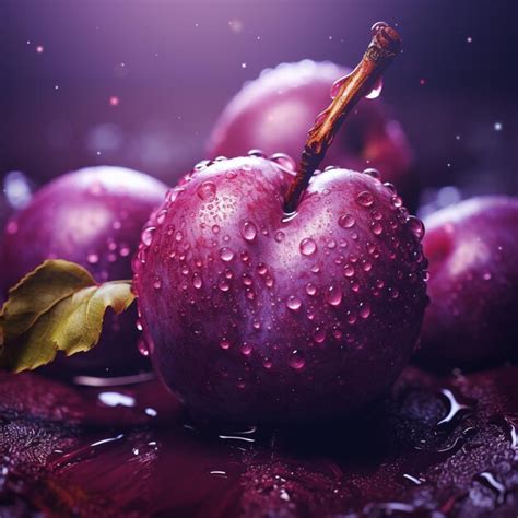 Premium Ai Image A Wet Red Apple With Water Drops On It