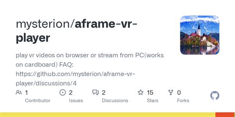 github mysterion aframe vr player play vr videos on browser or