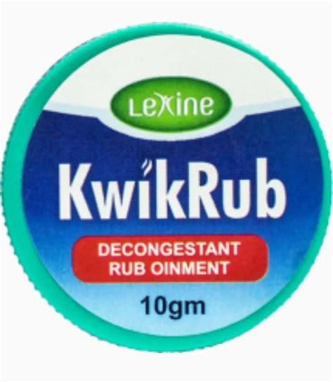 Lexine Kwikrub Decongestant Rub Ointment Packaging Size 10gm At Best