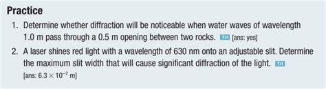 Lesson DIFFRACTION INTERFERENCE OF WATER WAVES WillowWood Lessons