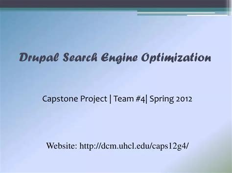 PPT Drupal Search Engine Optimization PowerPoint Presentation Free Download ID