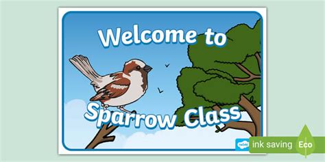Sparrow Class Display Sign Teacher Made Twinkl