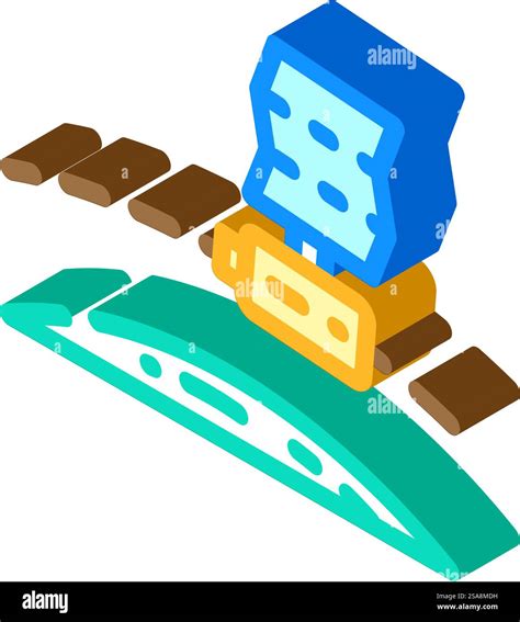 Orbiting Spacecraft Space Exploration Isometric Icon Vector Orbiting Spacecraft Space