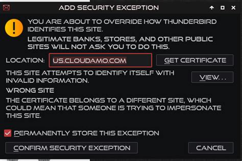 How To Get Rid Of Thunderbird Add Security Exception Pop Up Spam R