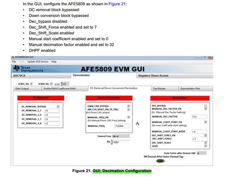 Afe5809evm Sonar How To Set Up Afe5809evm Gui For 200khz Signal