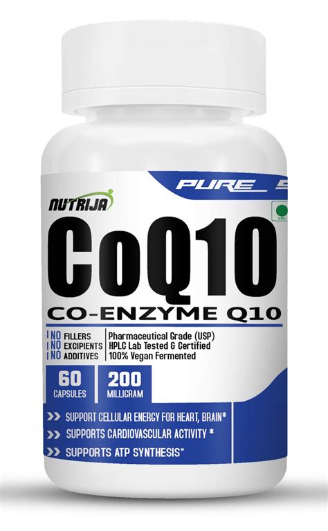 Buy Coq10 200mg Coenzyme Q10 Capsules In India Nutrija™ Supplement