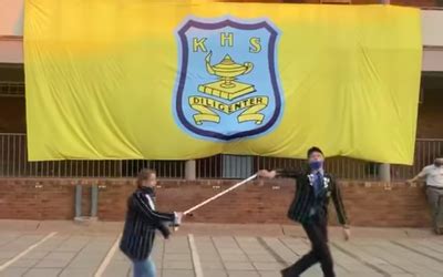WATCH Hoërskool Klerksdorp learners dance with broom to practice social distance